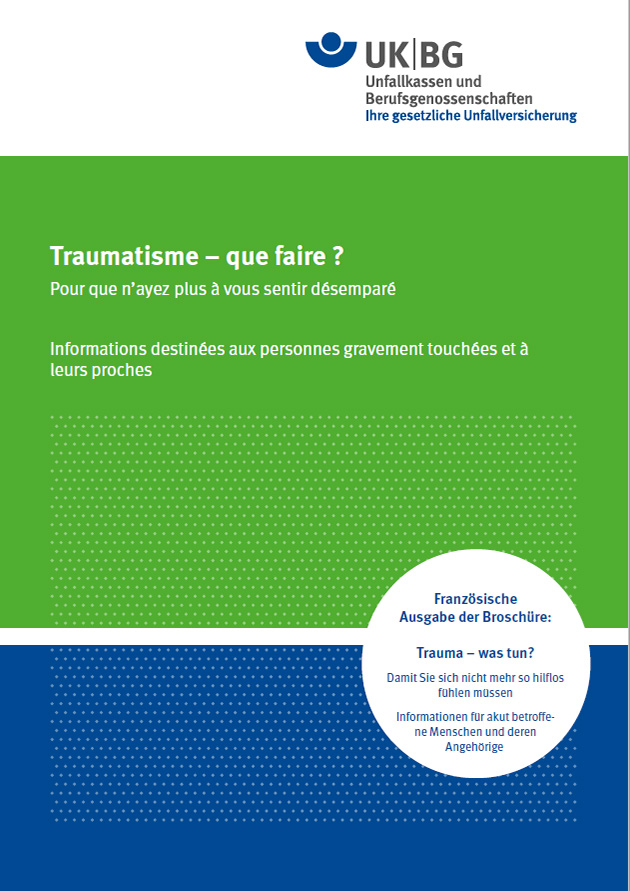 Traumatisme – que faire ? | DGUV Publikationen