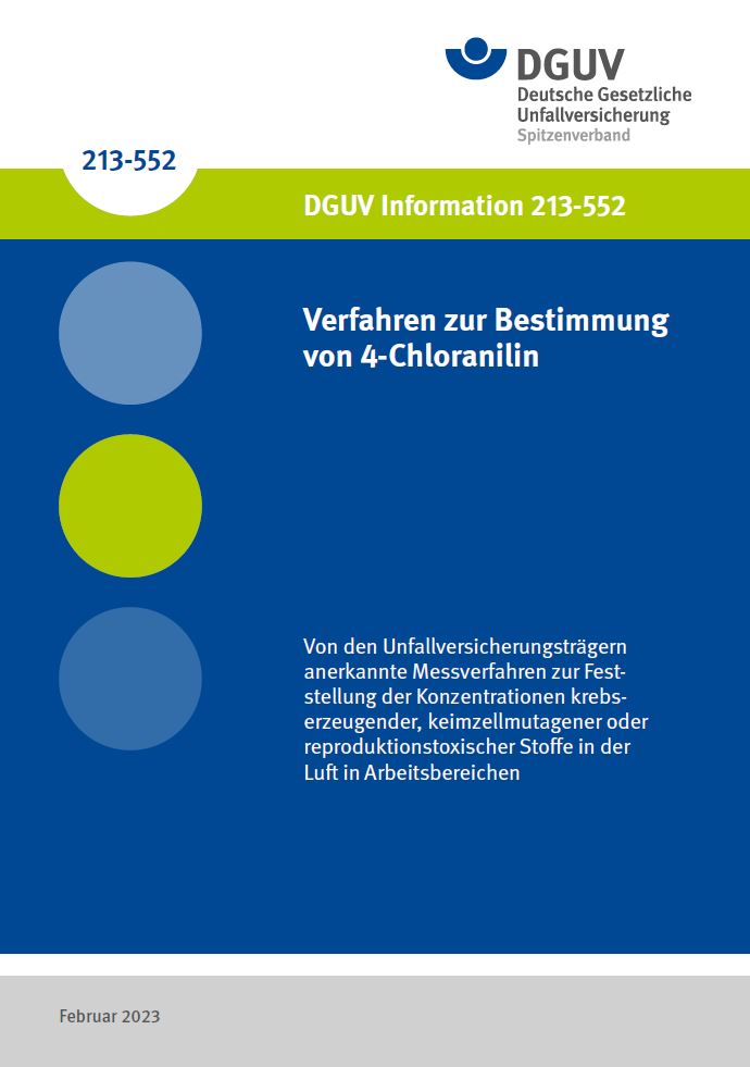 Verfahren zur Bestimmung von 4-Chloranilin | DGUV Publikationen