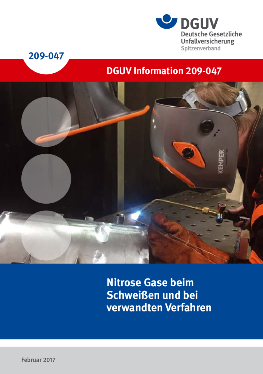 Nitrose Gase beim Schweißen und bei verwandten Verfahren | DGUV ...