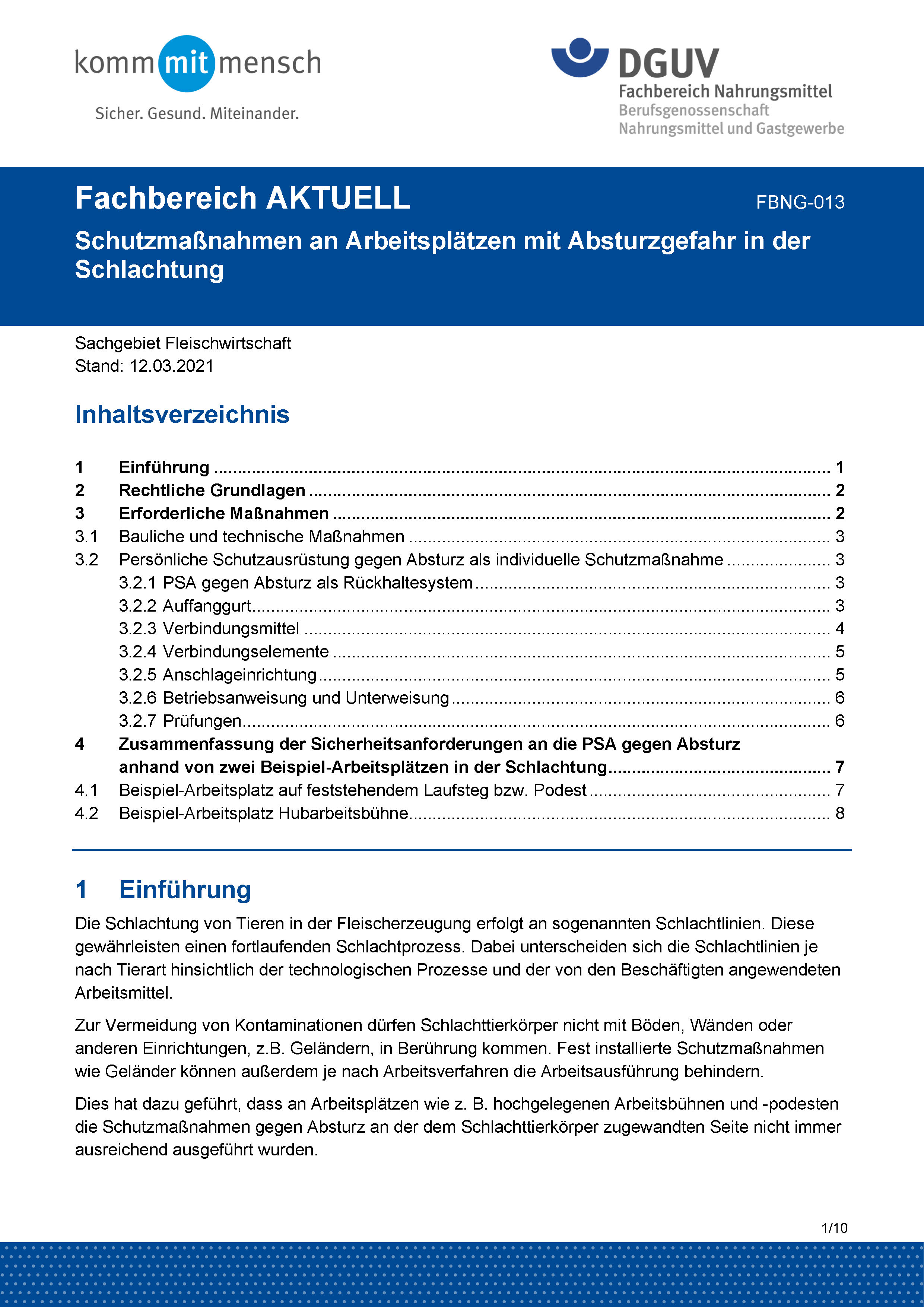 FBNG-013: Schutzmaßnahmen an Arbeitsplätzen mit Absturzgefahr in der ...