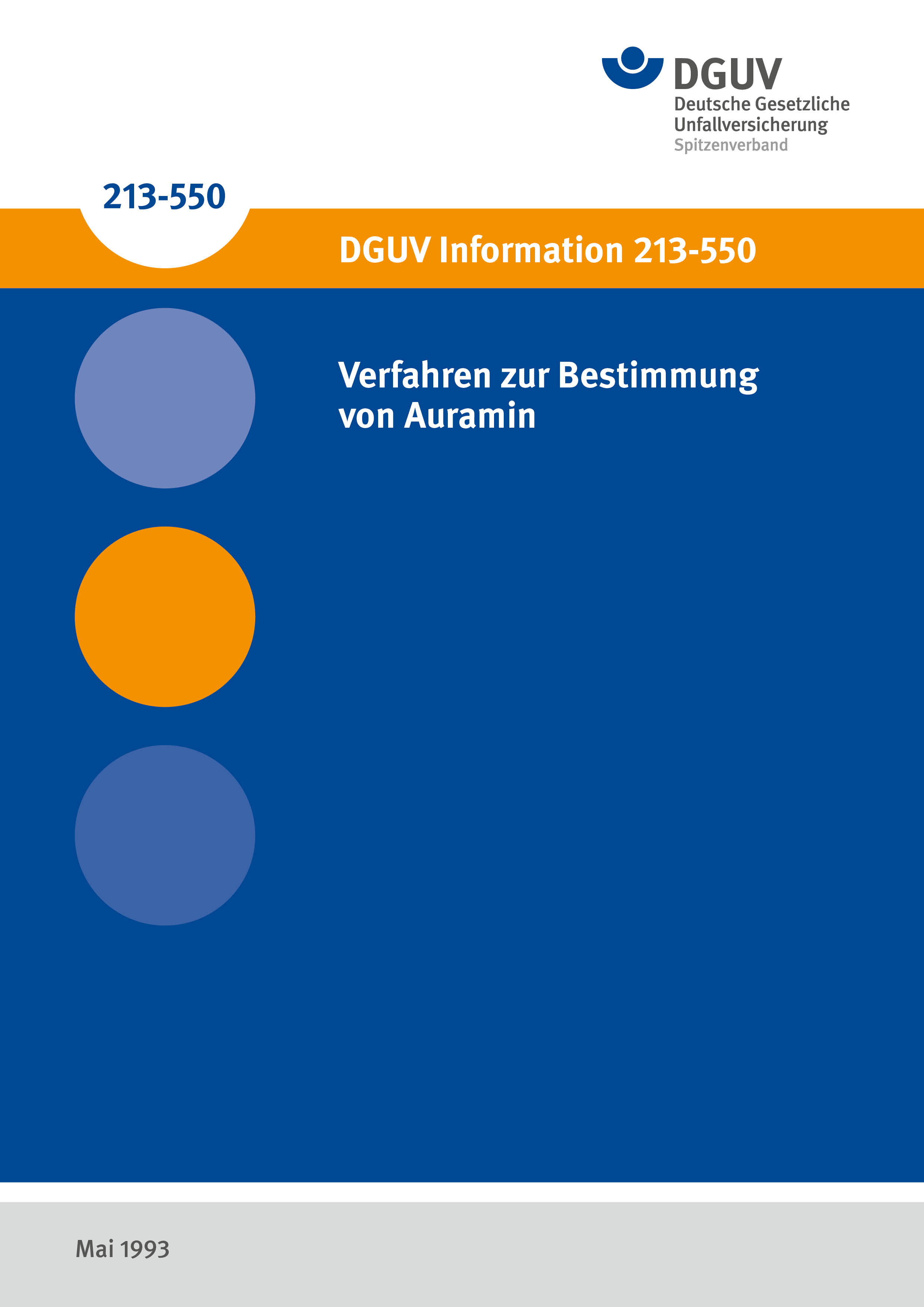 Verfahren zur Bestimmung von Auramin | DGUV Publikationen