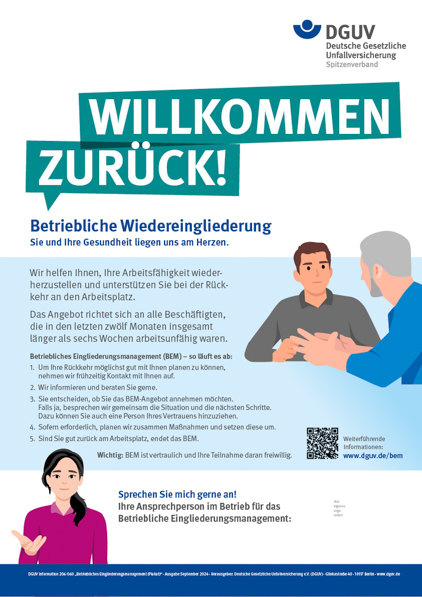 Betriebliches Eingliederungsmanagement (Plakat) | DGUV Publikationen