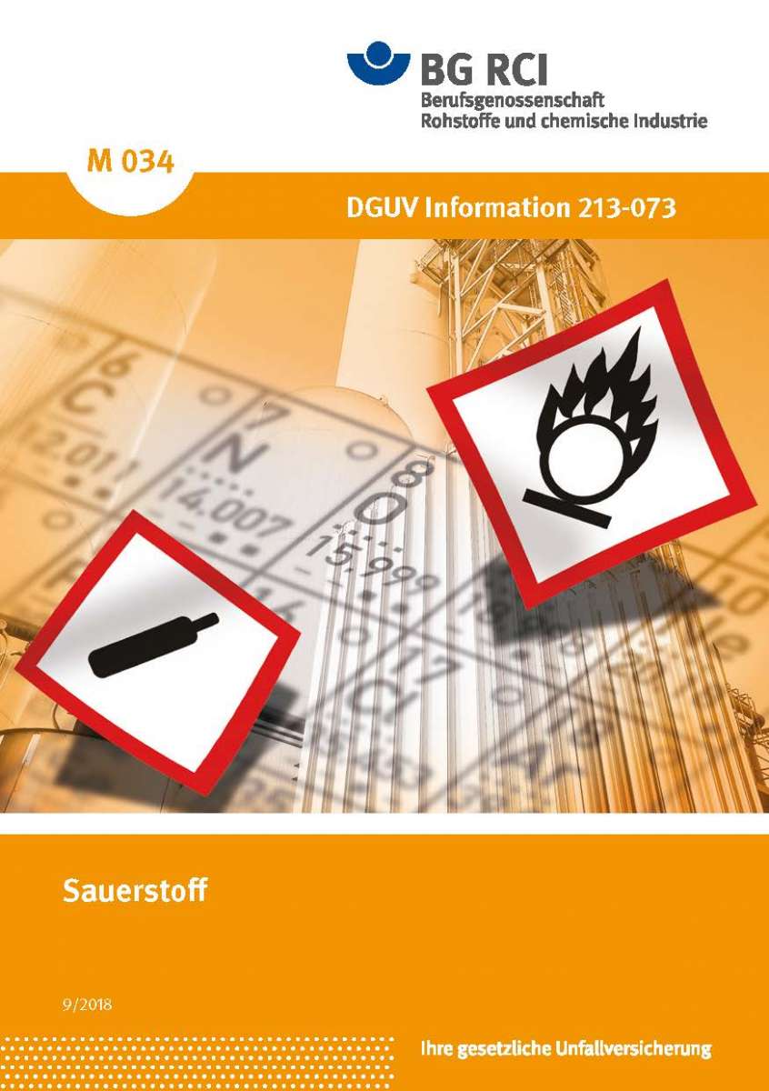 Sauerstoff Merkblatt M 034 Der Reihe Gefahrstoffe Informationen Regelwerk Dguv