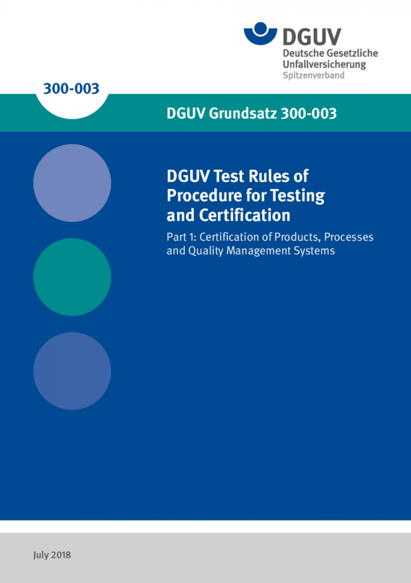 DGUV Test Rules of Procedure for Testing and Certification - Part 1 ...