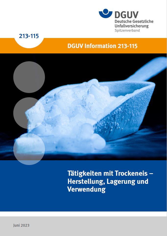 DGUV Information 213-115 "Tätigkeiten mit Trockeneis" | DGUV Publikationen